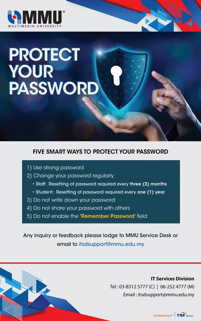 ICT Awareness – Protect Your Password – Network & Intelligent Campus ...