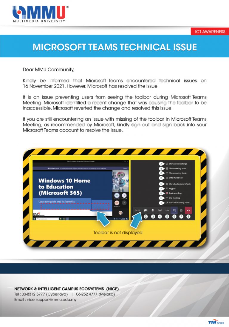 Microsoft Teams Technical Issue – Network & Intelligent Campus Ecosystems