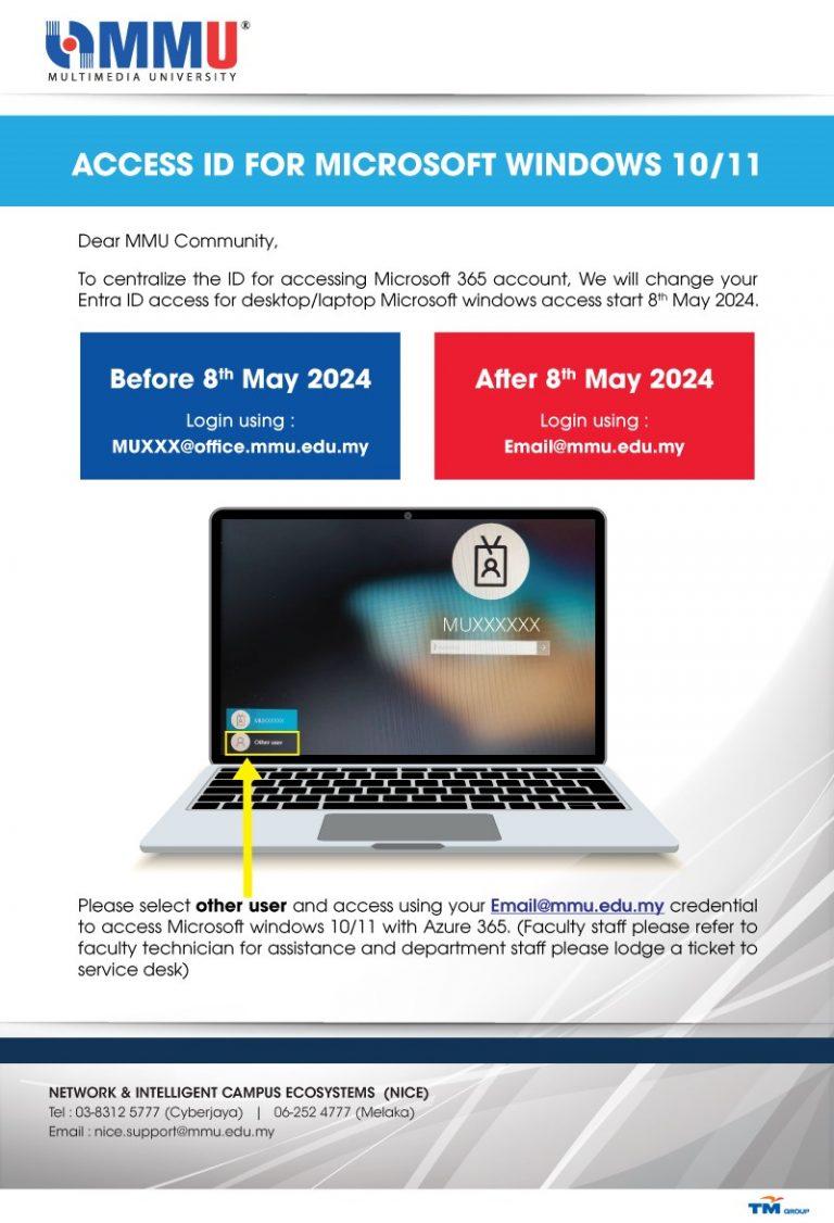 Access ID for Microsoft Windows 10/11 – Network & Intelligent Campus ...