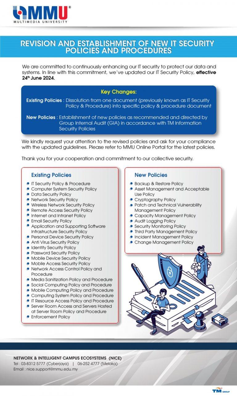 Revision & Establishment of New IT Security Policies & Procedures ...